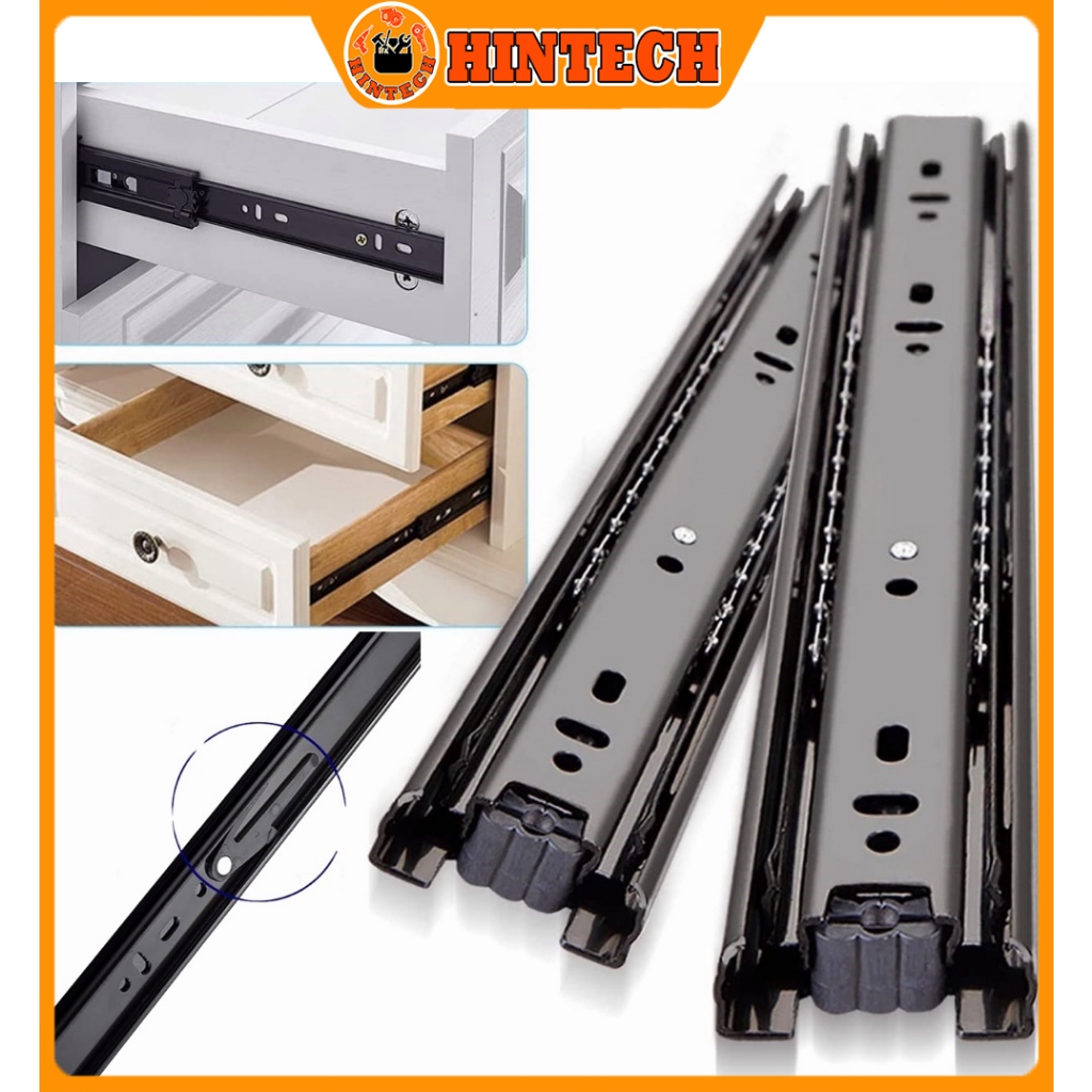 Jual 【1 Pasang】Rel Laci Double Track Full Extension Lebar 45mm ...