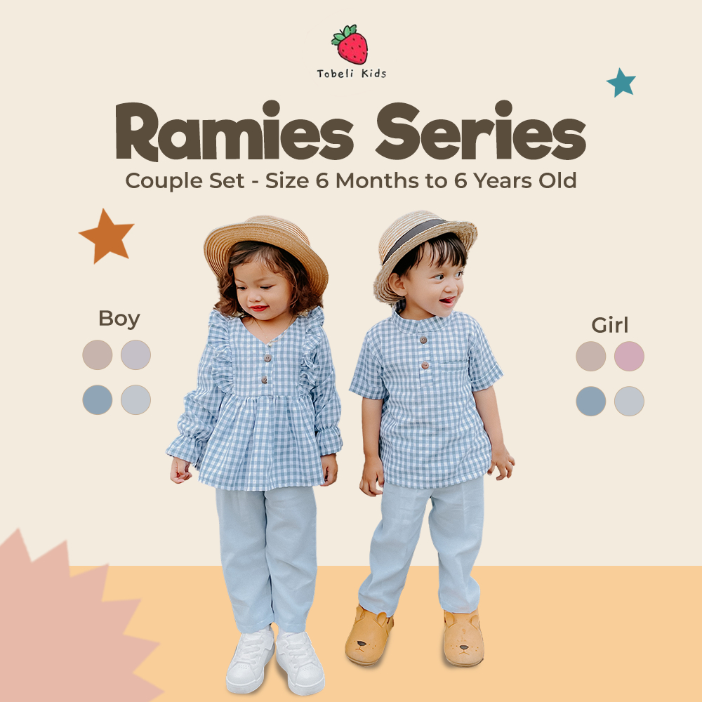 Jual Tobeli Kids - RAMIES 3in1 Set - Setelan Anak Cewek Cowok 3in1 usia 6 Bulan - 6 Tahun ...
