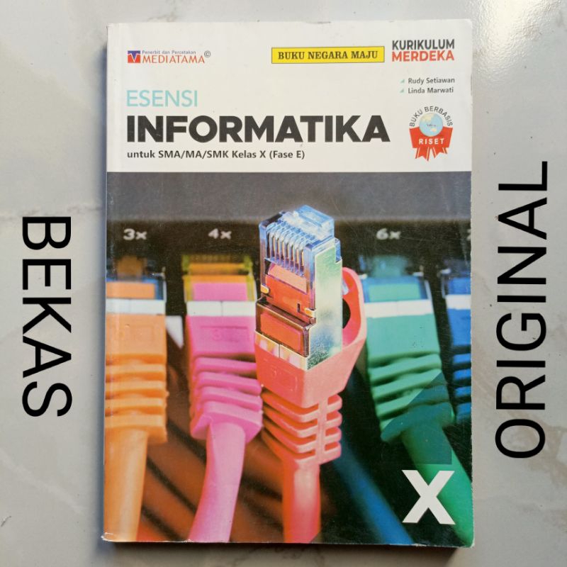 Jual Buku Esensi Informatika Kelas 10 X 1 I Fase E SMA MA SMK MAK Penerbit Mediatama Kurikulum ...