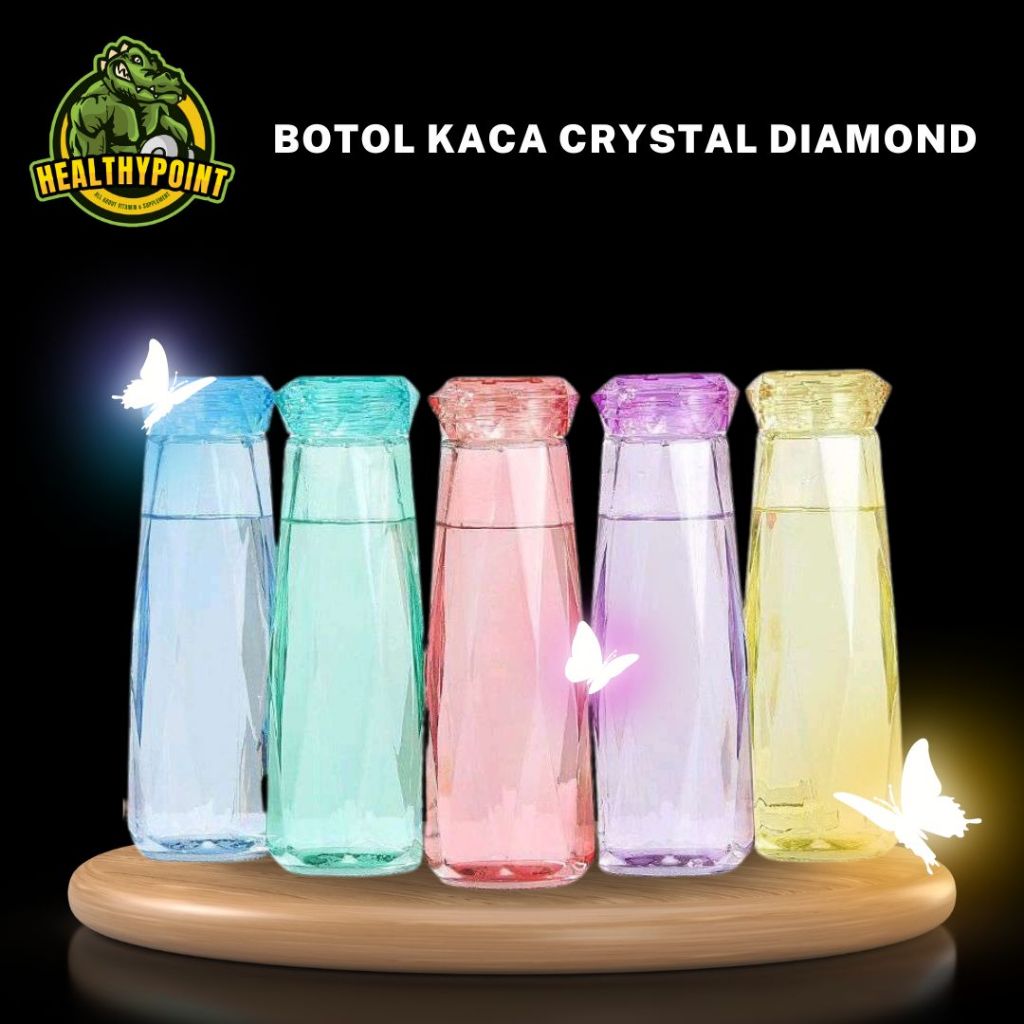 Jual BOTOL KACA KRISTAL DIAMOND 450 ML | Shopee Indonesia