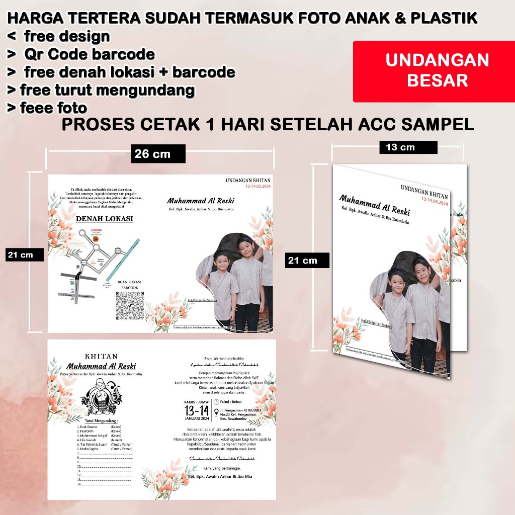 Jual UNDANGAN KHITAN | KHITANAN - UNDANGAN SUNAT | SUNATAN - UNDANGAN ...