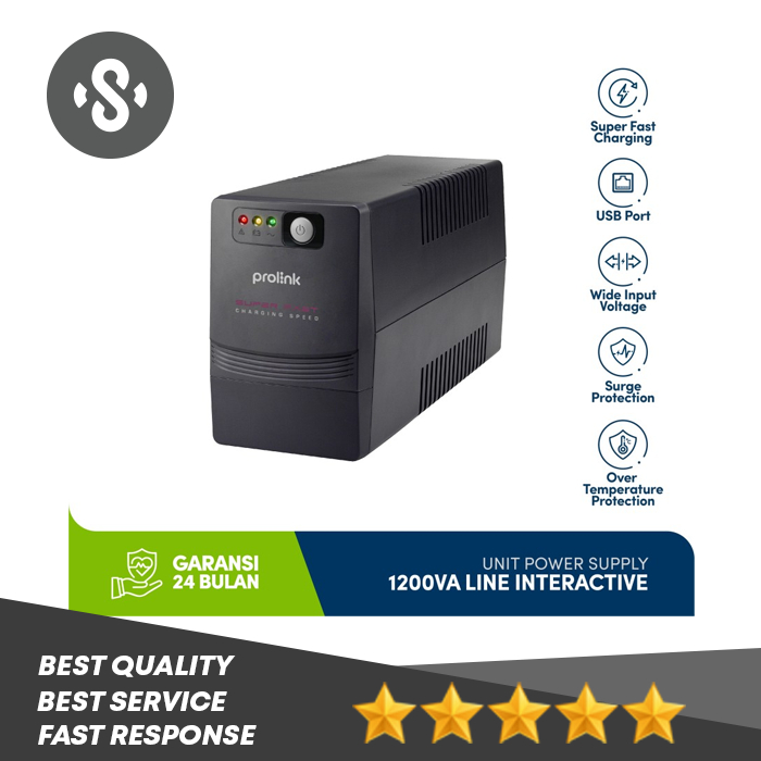 Jual PROLINK UPS PRO1201SFCU Super Fast Charging Line Interactive ...
