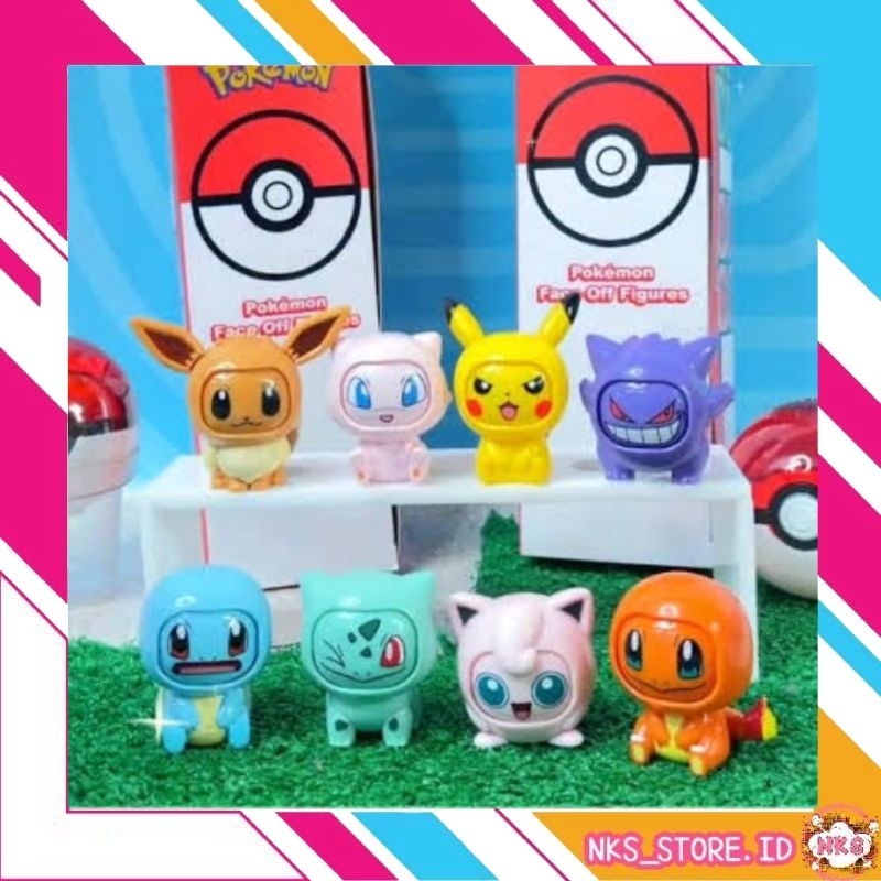 Jual Pokemon Face Off Figures EMCO - mainan anak viral Pokeball LDCX ...