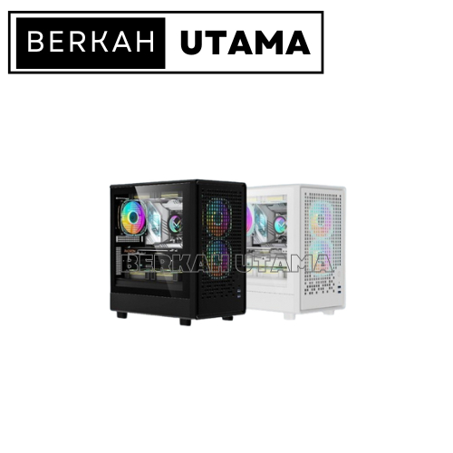 Jual CASE FPMAX AIRMESH G2 + 3 FAN RGB M-ATX ITX CASING GAMING BLACK ...