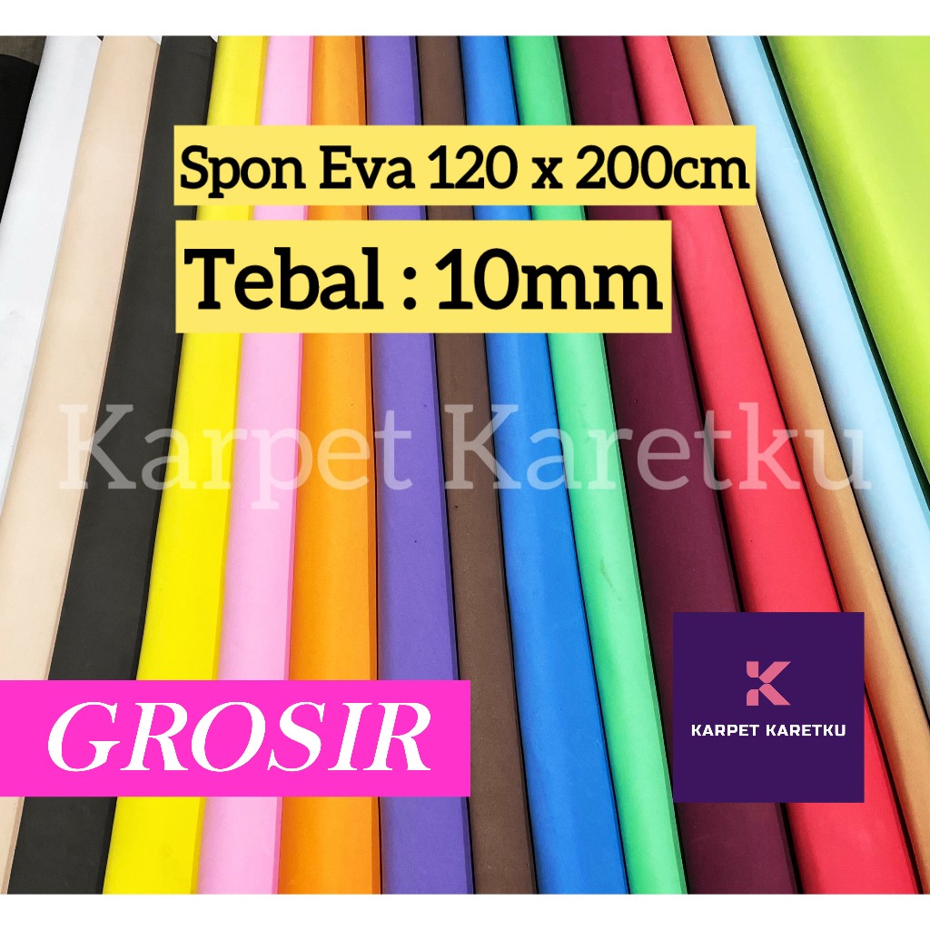 Jual Wholesale [GROSIR] Spon Eva Polos // Warna Warni // Tebal 10mm ...