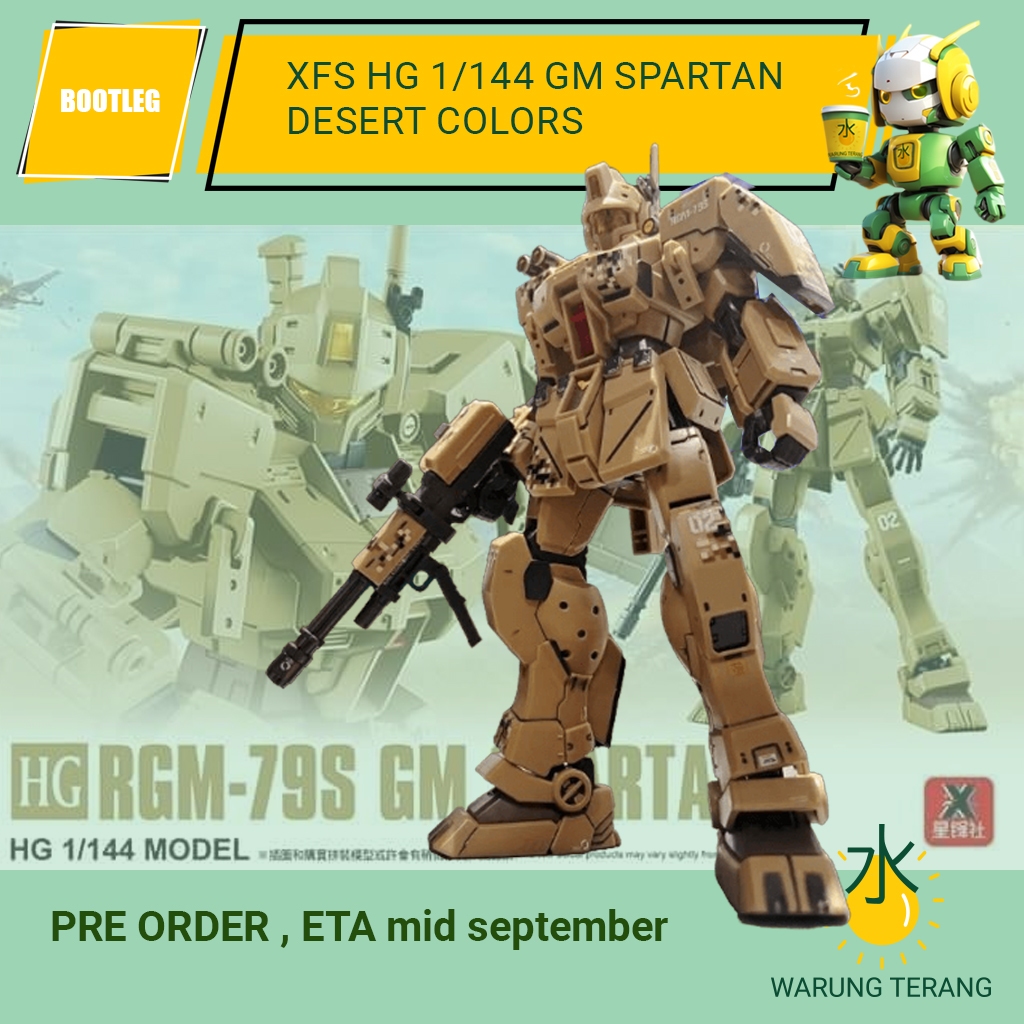 Jual XFS HG 1/144 GM Spartan Desert Colors gadum fighter RGM-79S GM spartan desert moka mocha ...