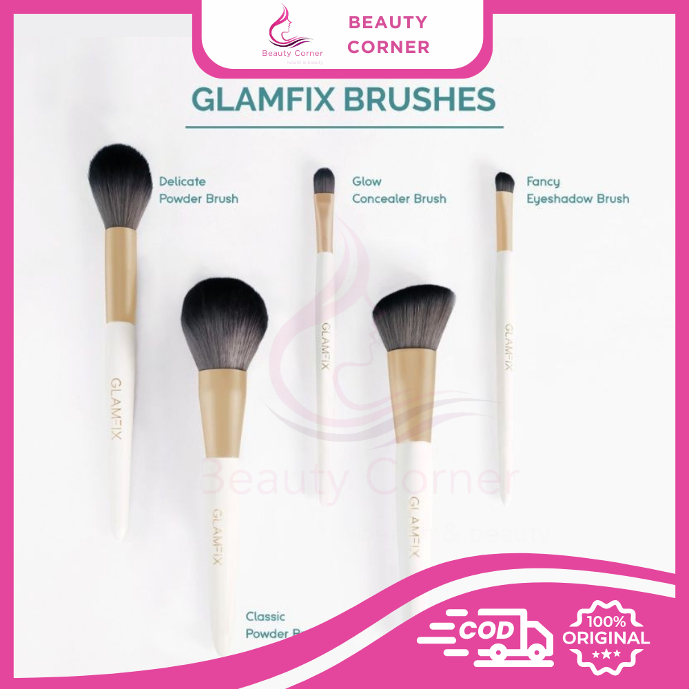 Jual GLAMFIX Classic Pure White Make Up Brush - Kuas Make Up Premium ...