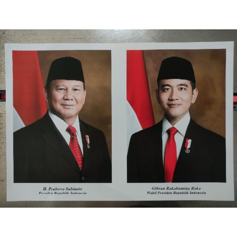 Jual Poster presiden dan wakil presiden terpilih prabowo dan gibran periode 2024-2029 terbaru ...