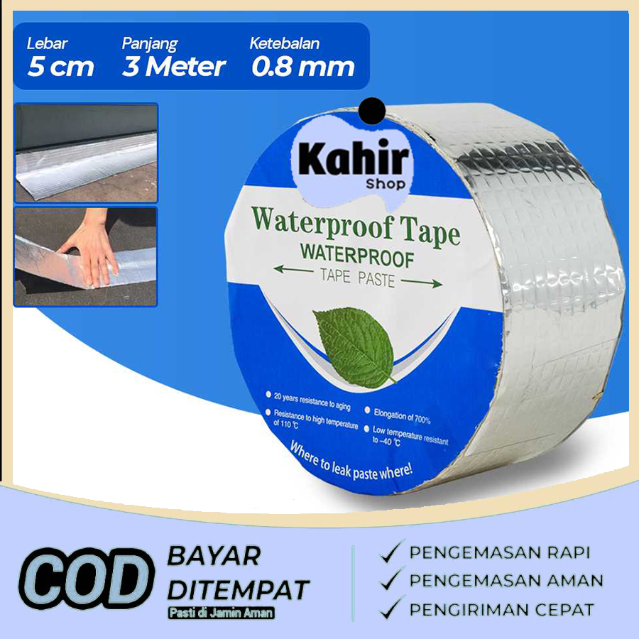 Jual Lakban Anti Bocor Aluminium Foil Butyl Super Waterproof Tape Perekat Ukuran 5cm x 3meter ...
