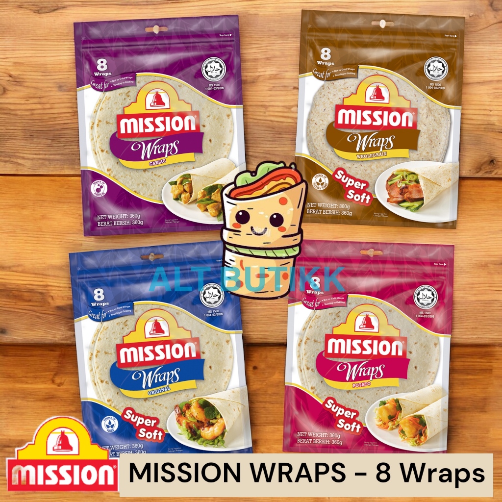 Jual MISSION WRAPS 360 GR ( ISI 8 WRAP ) KULIT TORTILLA KEBAB BURRITO ...