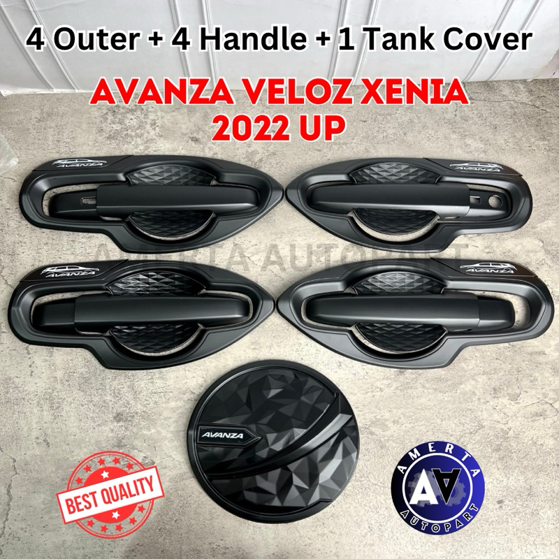Jual Paket Outer Handle Tank Cover Hitam Doff Avanza Xenia Veloz 2021-2025 | Shopee Indonesia