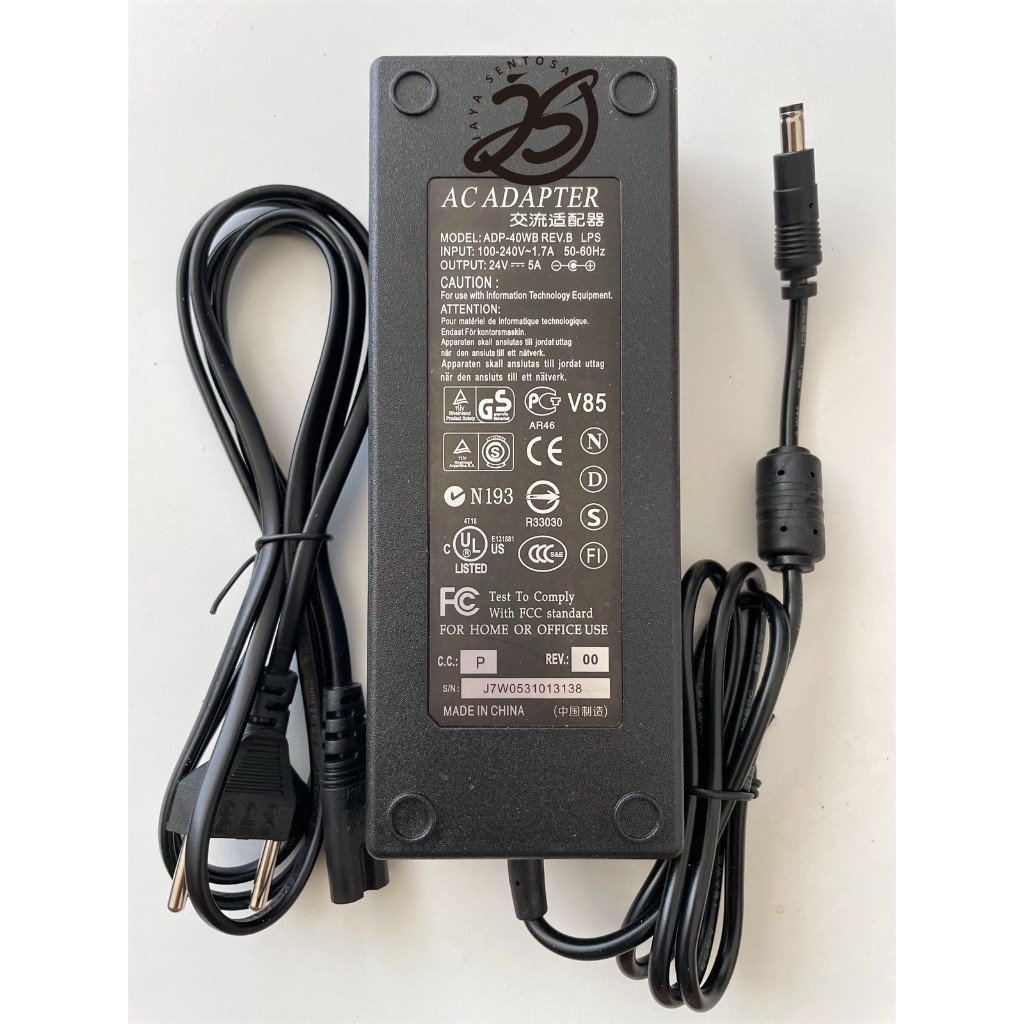 Jual ADAPTOR 24V 5A ADAPTOR 24 V ADAPTOR 24 VOLT 5 AMPERE JAHIT POWER ADAPTER 5 A ups | Shopee ...