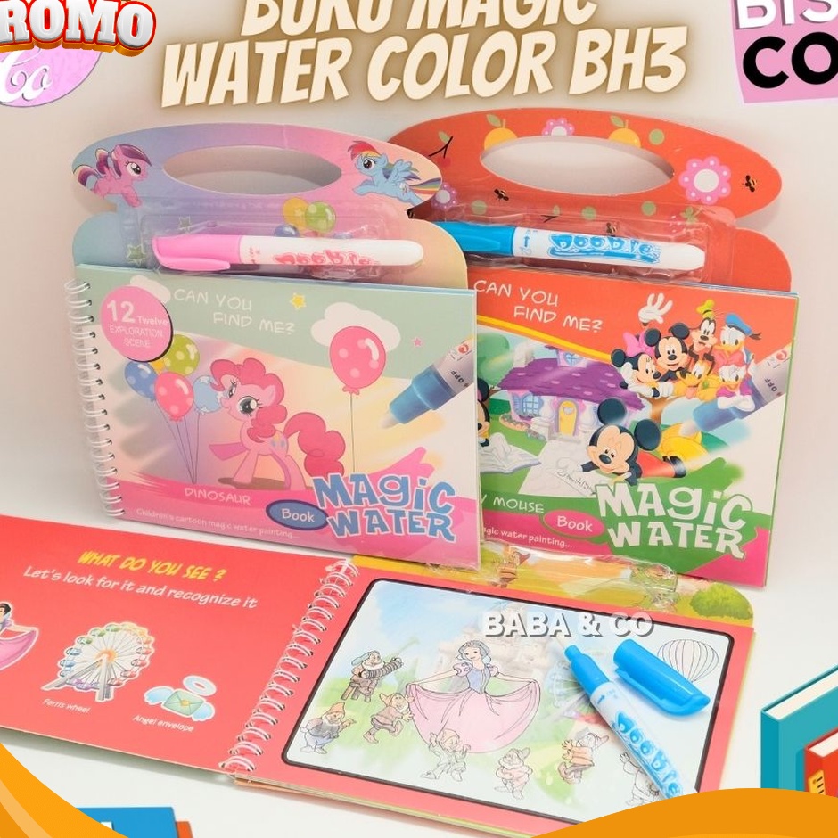 Jual PENAWARAN TERBAIK BUKU MAGIC WATER COLOR UNIK BUKU MEWARNAI MAGIC ...