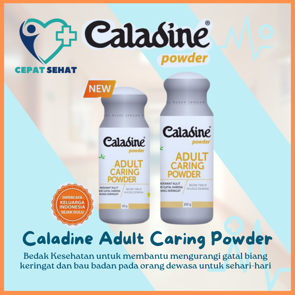 Jual Bedak gatal Caladine Powder Adult Medicated Powder 60gr / 100gr ...