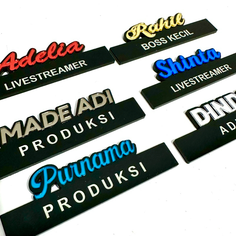 Jual Name Tag huruf timbul / Nametag Acrylic / Huruf Timbul | Shopee ...