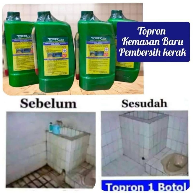 Jual TOPRON PEMBERSIH KERAK WC/PEMBERSIH PORSELEN KAMAR MANDI/CAIRAN ...