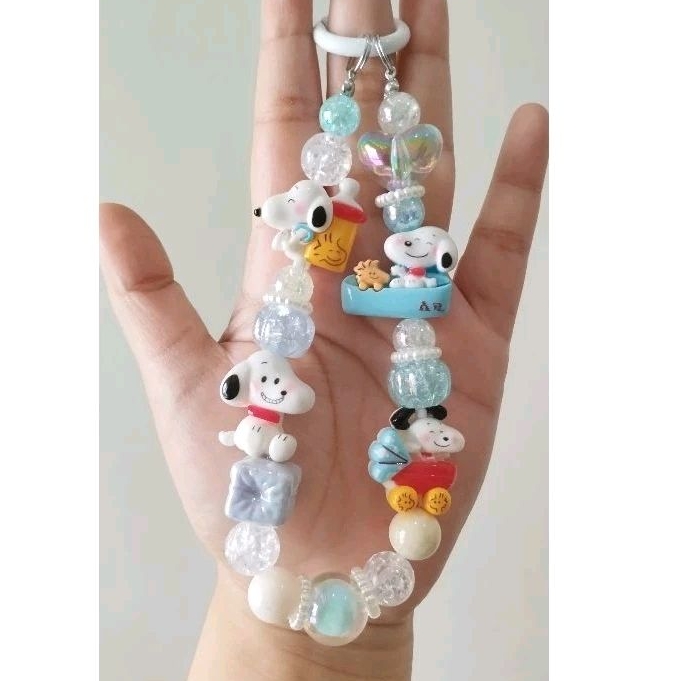 Jual custom strap/phone strap snoopy/gantungan hp snoopy/free mika and bonus gift | Shopee Indonesia