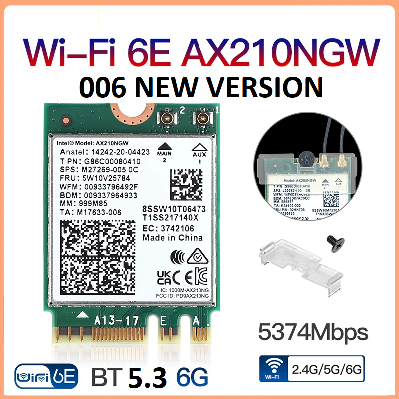 Jual Intel Wifi 6E AX210 Dual Band 802.11ax Bluetooth 5.3 Wireless Card ...