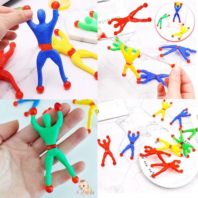 Jual Mainan Anak STICKY MAN Tempel Kaca Dinding Spiderman Climbing Wall ...