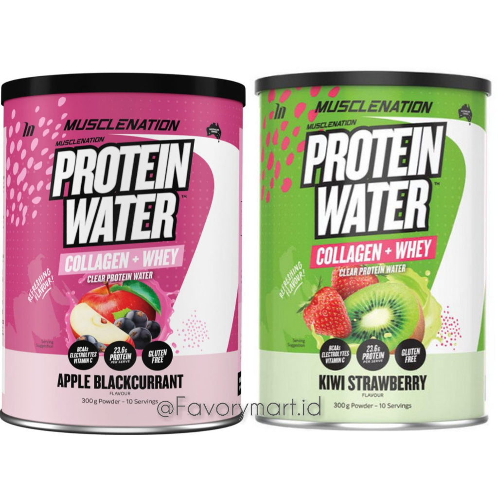 Jual Muscle Nation Protein Water collagen Strawberry dan Apple ...