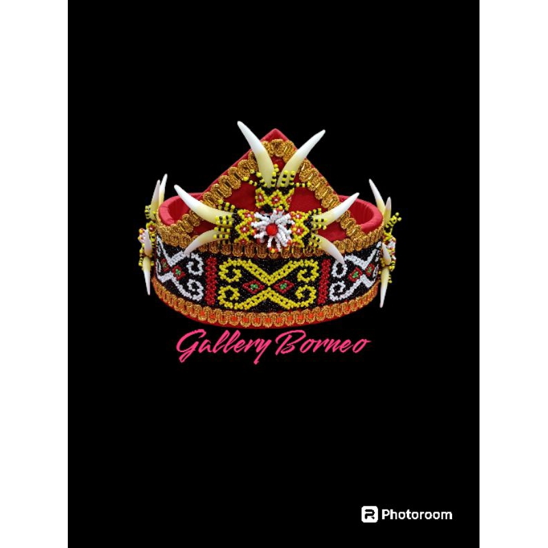 Jual Topi Manik Adat Dayak Hiasan Kepala Topi Baju Adat Borneo | Shopee ...