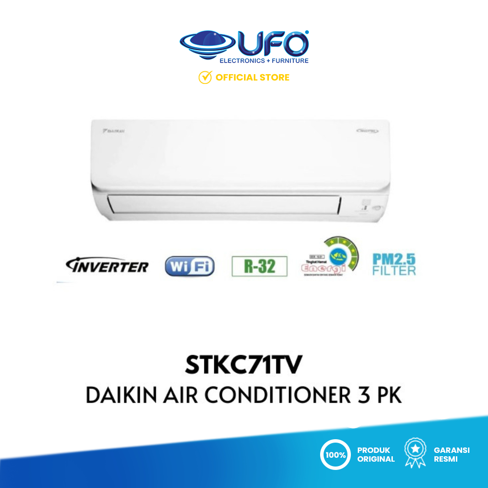 Jual DAIKIN Air Conditioner AC 3 Pk Star Inverter STKC71TV | Shopee ...