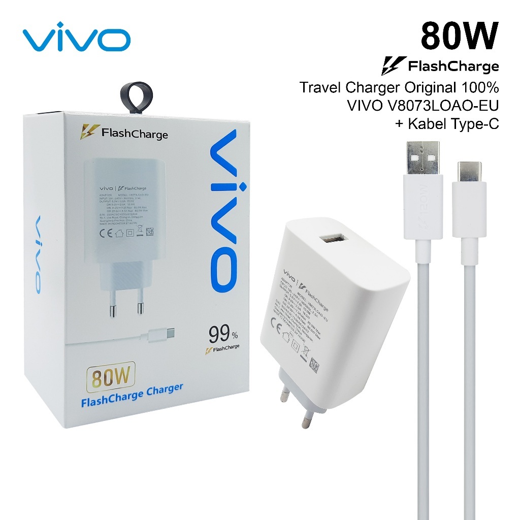 Jual Charger VIVO VOOC FAST CHARGING Original Casan HP VIVO V8073LOAO ...