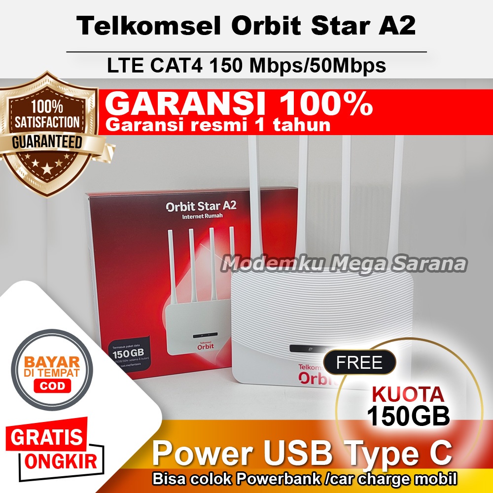 Jual Modem Home Router Wifi Advan Star A2 Telkomsel Orbit Free 150GB ...