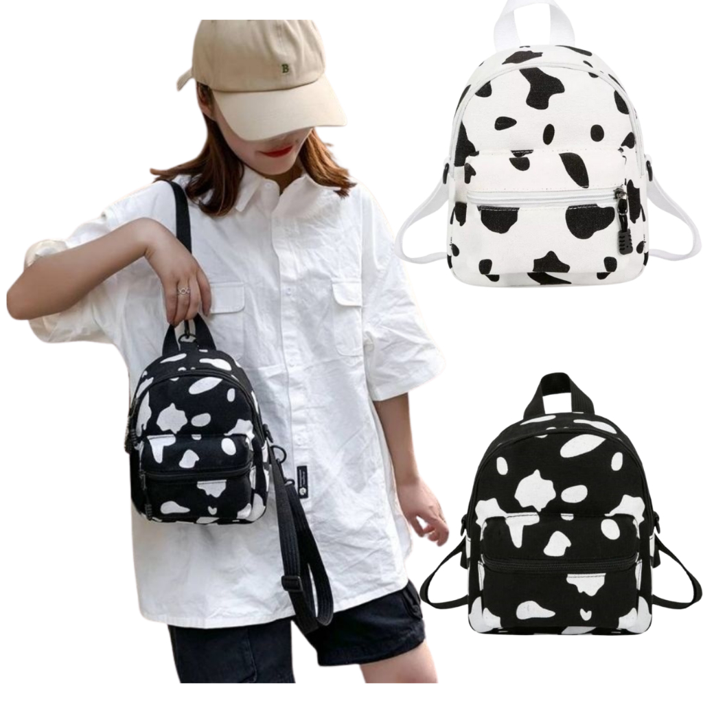 Jual NZ. MIHUUA - TAS RANSEL WANITA MINI LUCU MOTIF SAPI KOREAAN ...