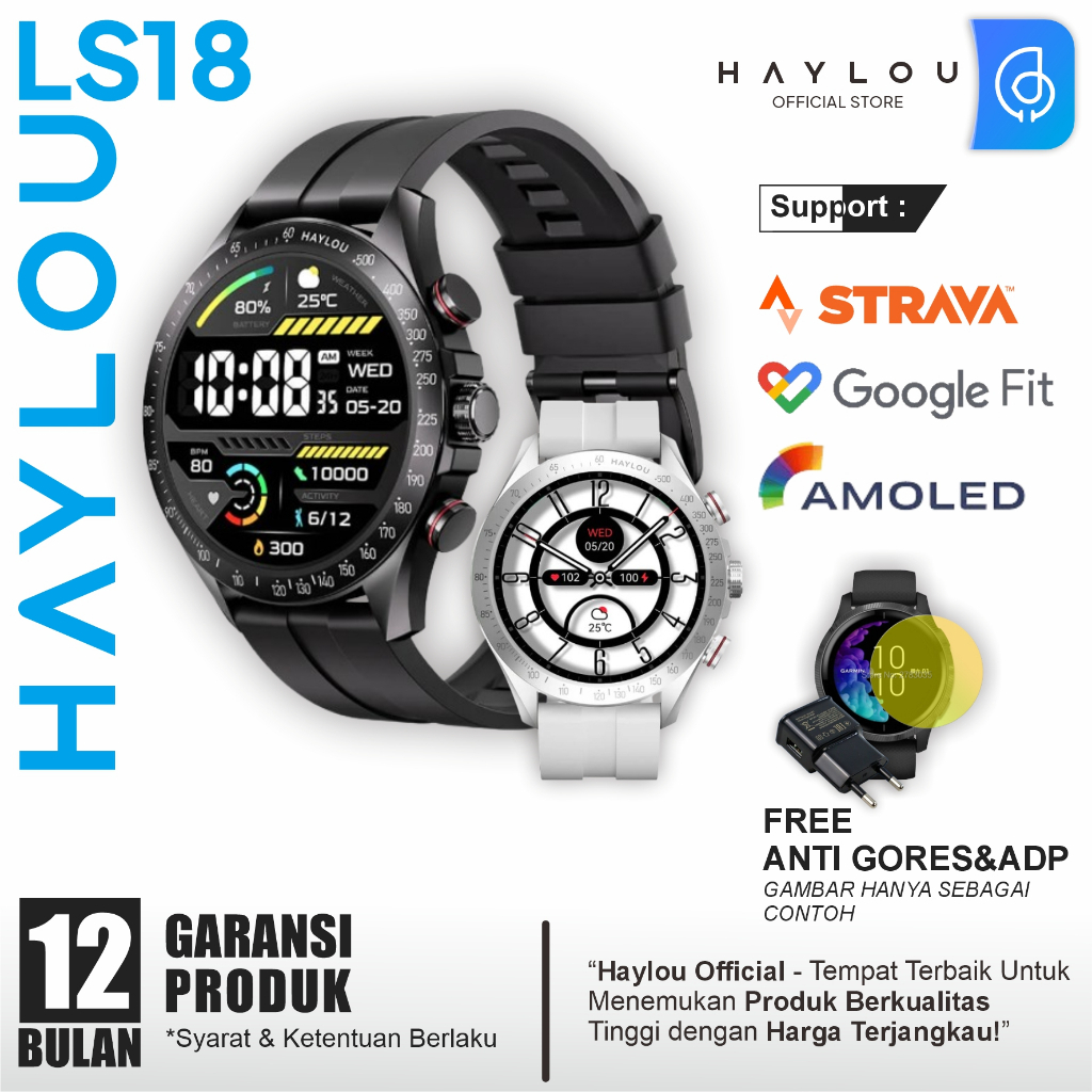 Jual Haylou Solar Pro LS18 Smartwatch Canggih dengan fitur AOD 2atm ...