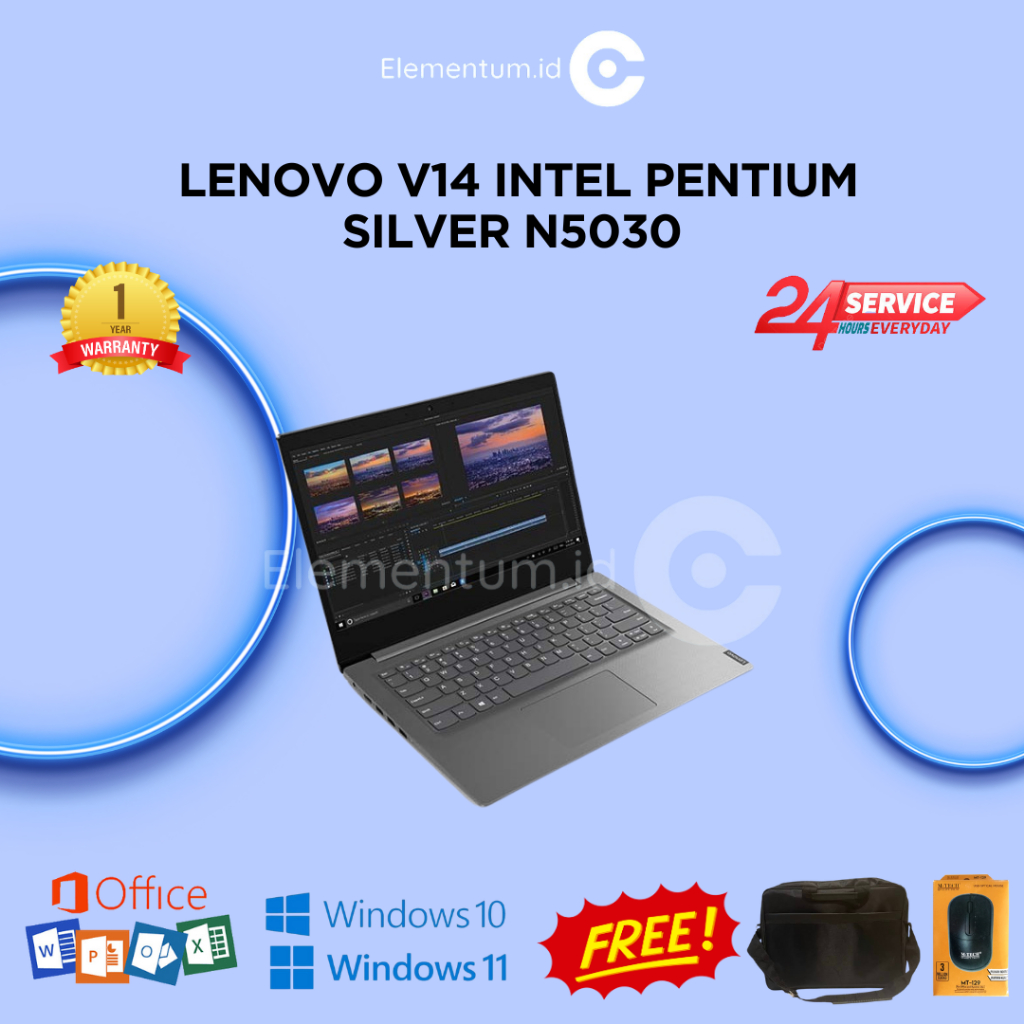 Jual Laptop Lenovo V14 Intel Pentium Silver N5030 | 4GB 256GB SSD 14 ...
