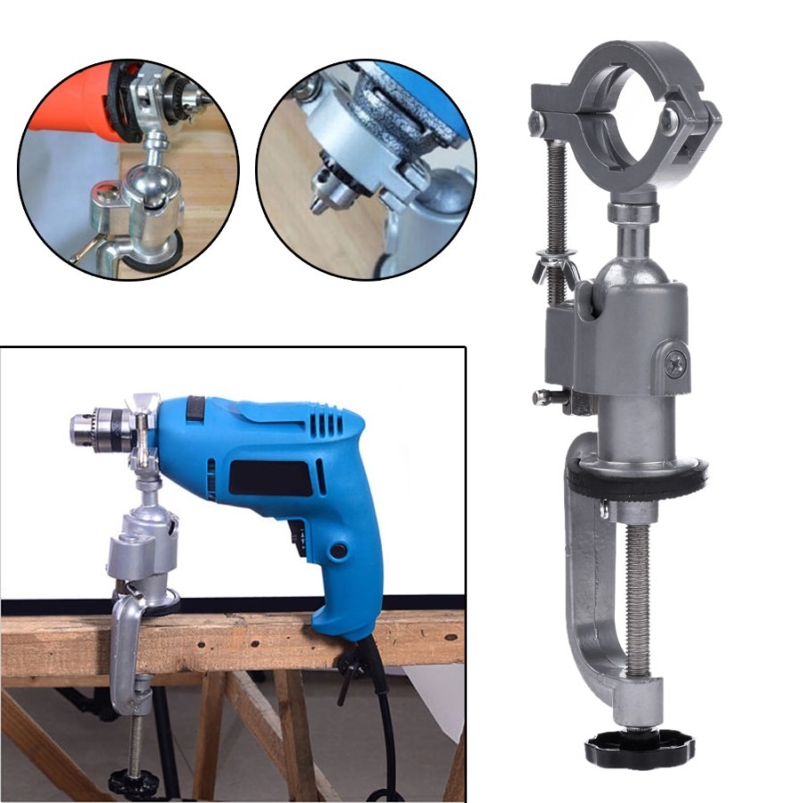 Jual Clamp Bor Meja 360° Putar Stand Holder Jepit Die Grinder Tuner BG ...