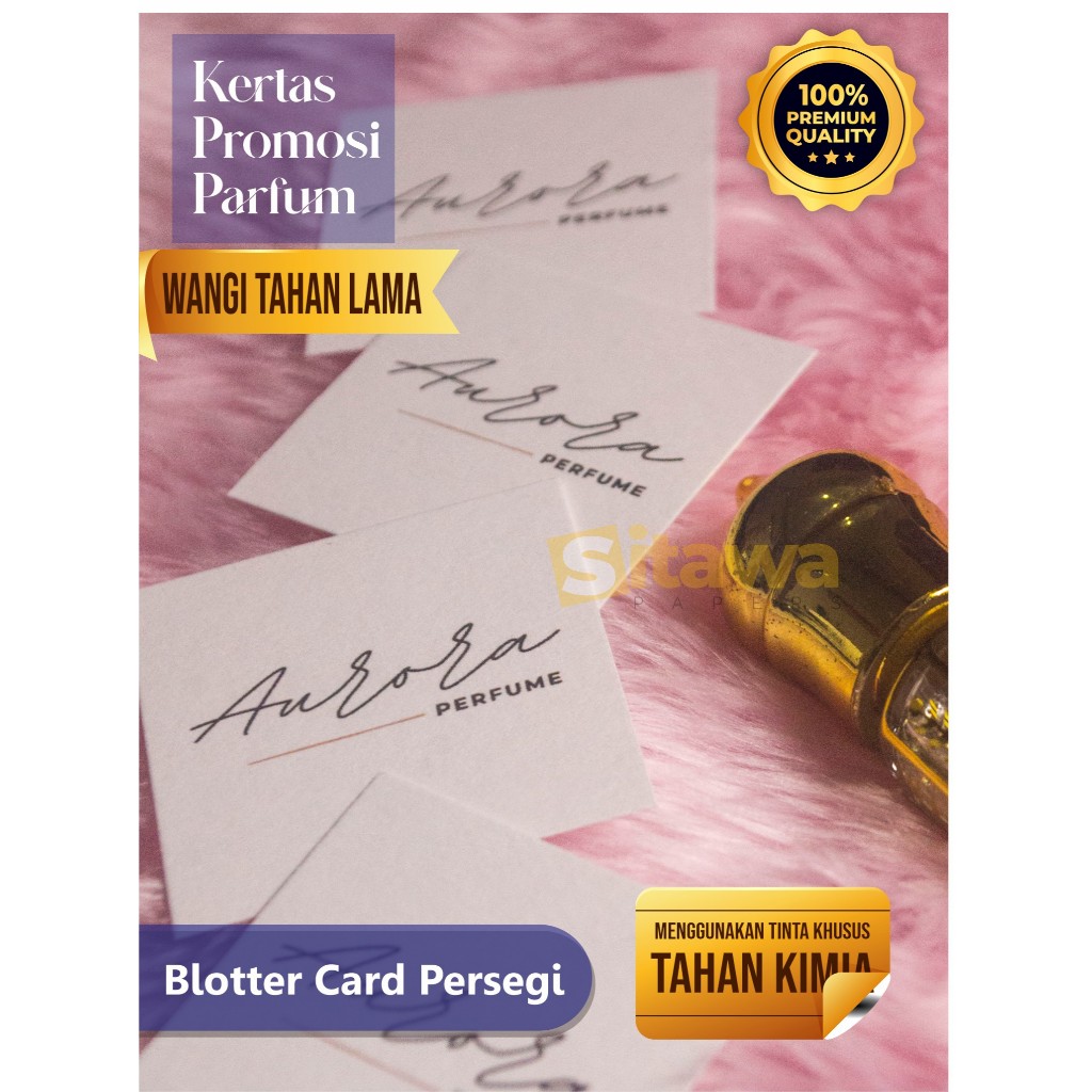 Jual Kertas Card Tes Wangi Parfum Custom Bentuk Segiempat Printing ...