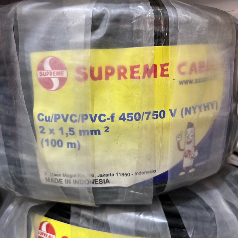 Jual Kabel NYYHY/NYMHY 2x1,5mm Supreme 100m Original | Shopee Indonesia