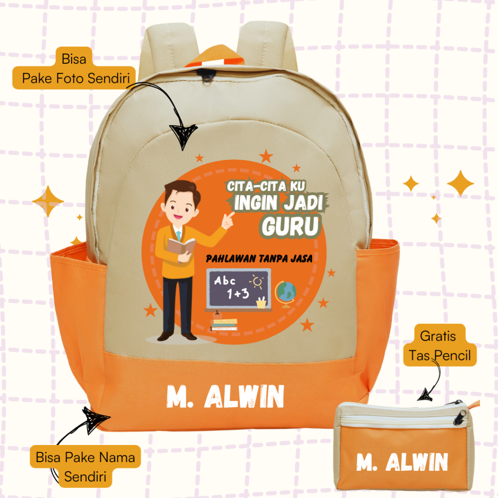 Jual Tas Sekolah Custome -Tas Backpack Sekolah Anak TK SD - Tas Ransel ...