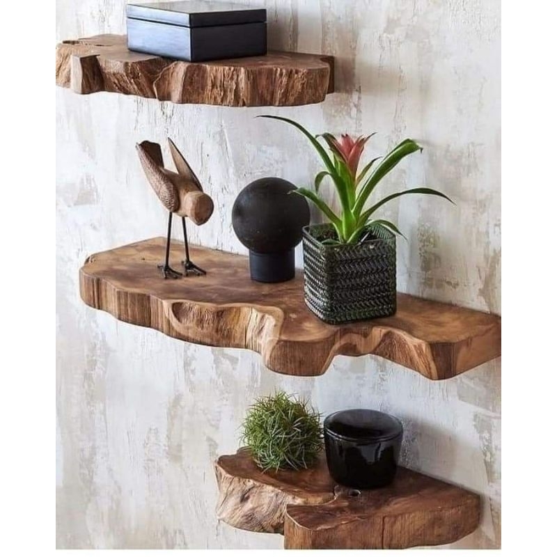 Jual Short Teak Root Wall Shelf/Rak Dinding Pendek Kayu Jati | Shopee ...