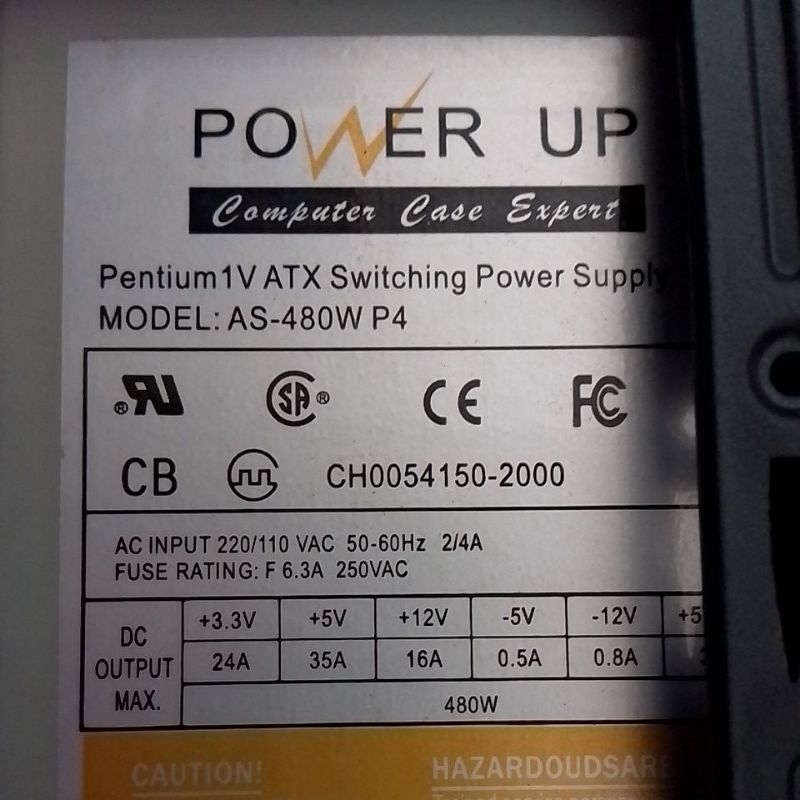 Jual PSU power supply POWER UP Model AS-480W P4 | Shopee Indonesia