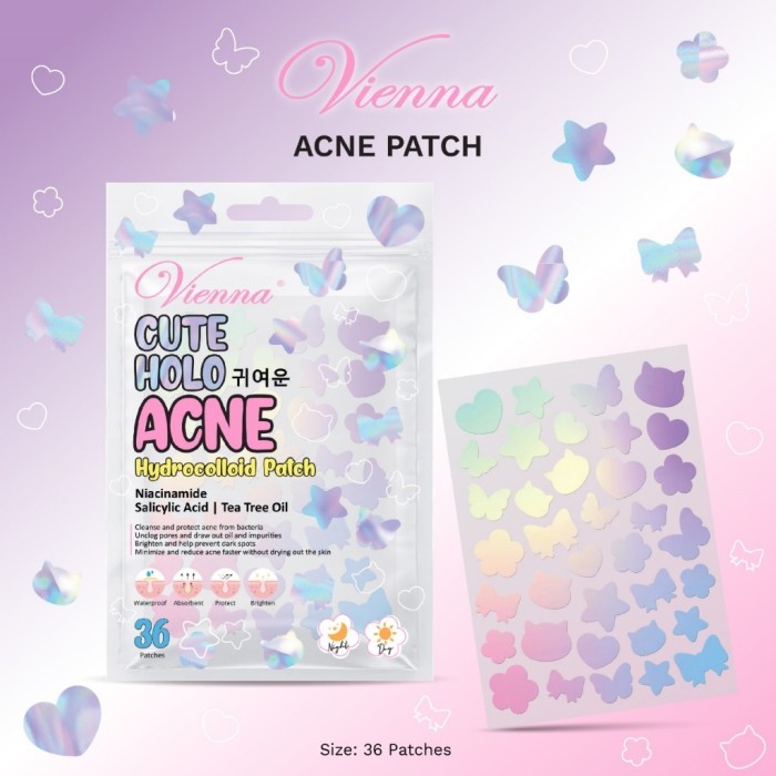 Jual vienna cute holo acne patch (36pacth) | Shopee Indonesia