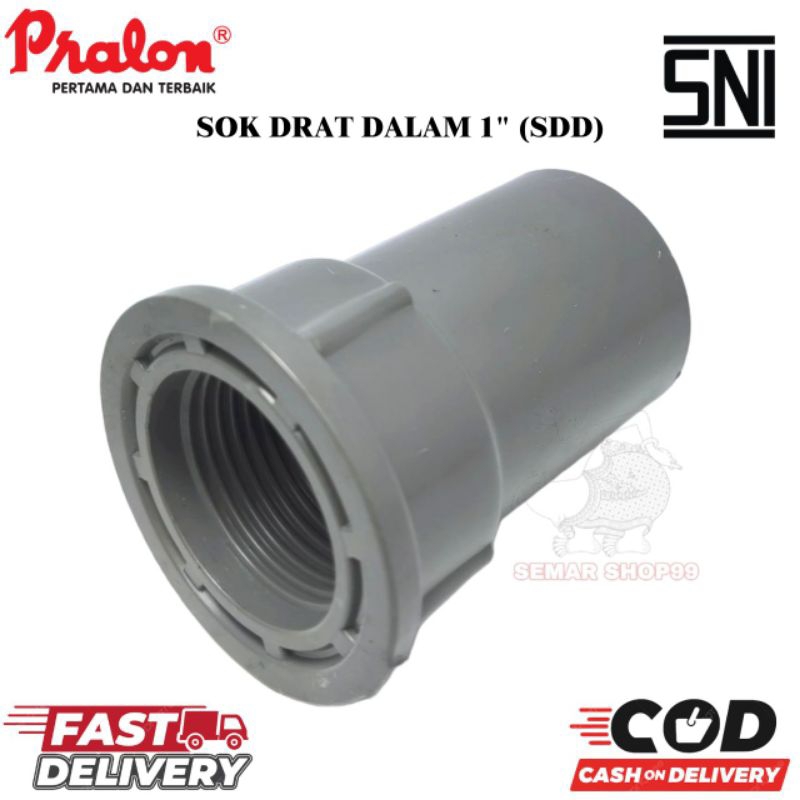 Jual SDD SOK DRAT DALAM 1"INCHI/SDD 1" PVC MEREK PRALON/FAUCET SOCKET ...