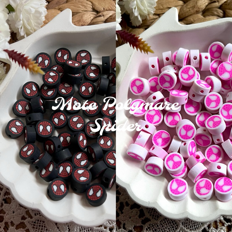Jual 10pcs/ Mote Polymer Clay Spider, Manik Clay | Shopee Indonesia