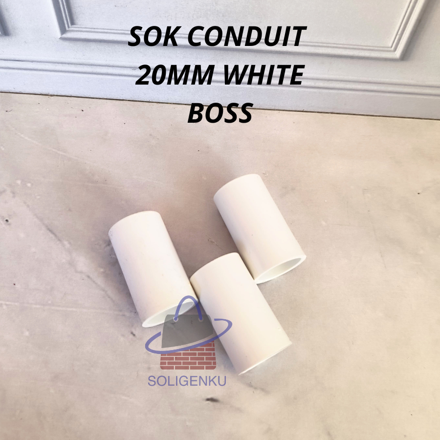 Jual Sok Sambungan Pipa 10 PCS Boss / Shock PVC Conduit Listrik Putih ...