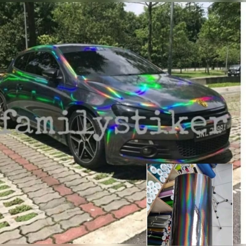 Jual STIKER SKOTLET HOLOGRAM PELANGI SEKOTLET MOBIL WARNA HOLOGRAM ...