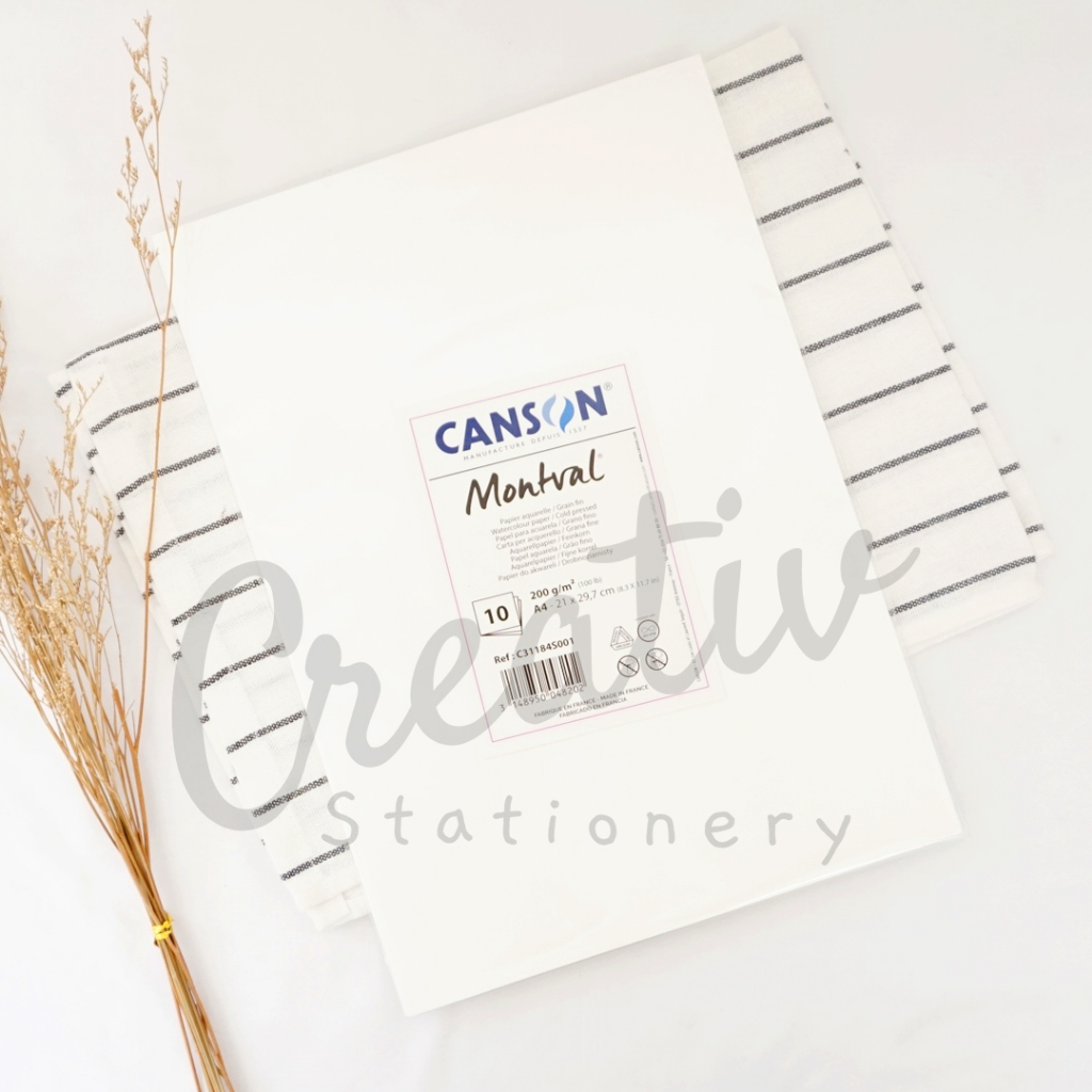 Jual CANSON Montval Watercolor Paper A4 200 Gsm 12 Sheet Kertas Cat Air ...