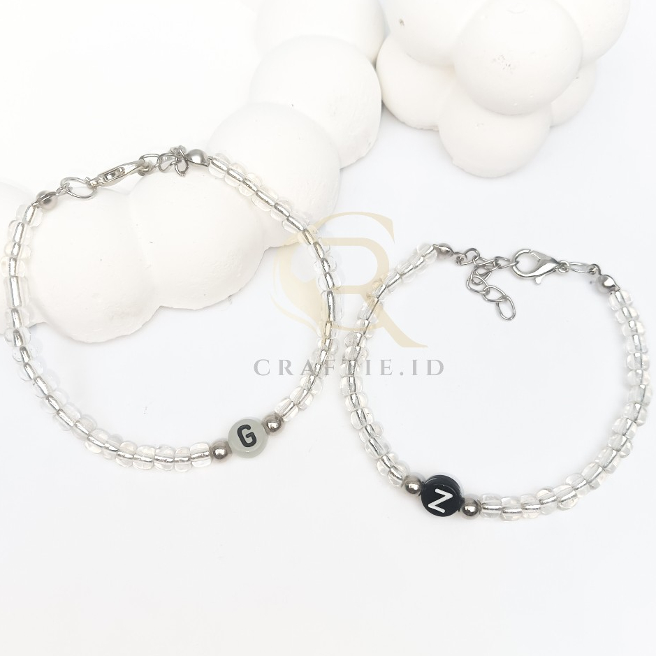 Jual (1 PCS) GELANG MANIK INISIAL COUPLE / GELANG MANIK MONTE SEMBUR ...