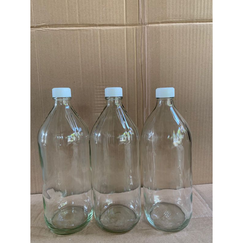 Jual Botol kaca 1 liter / botol kaca bening 1 liter / botol kaca 1000ml ...