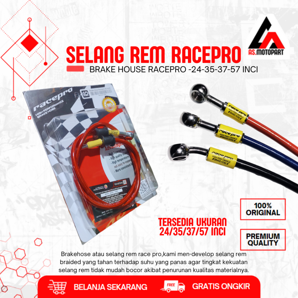 Jual SELANG REM RACEPRO 24/35/37/57 INCI BRAKE HOUSE RACEPRO KABEL ...