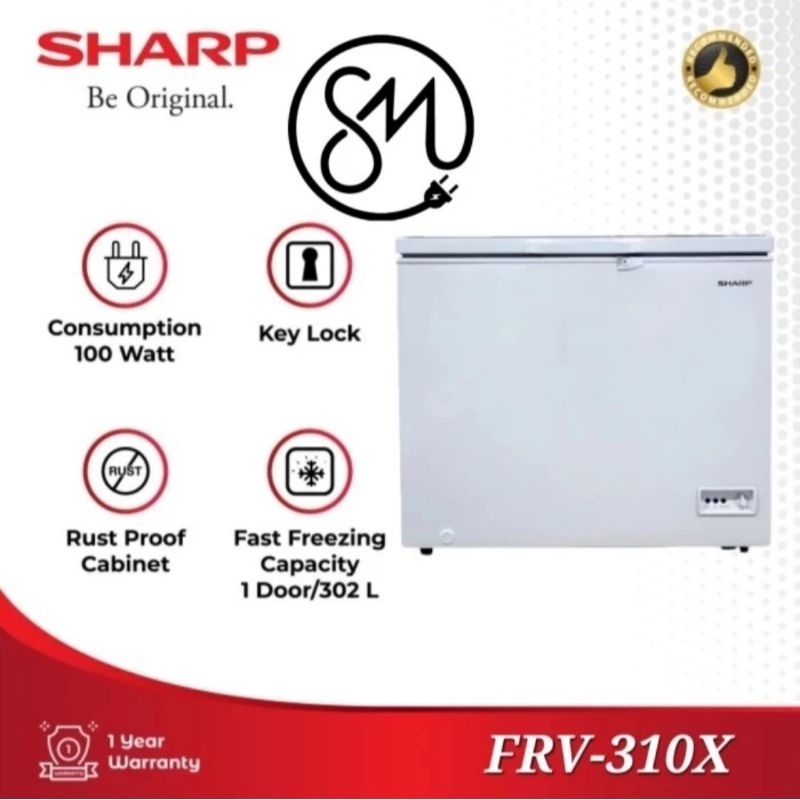 Jual Chest Freezer Box Sharp FRV-310X 302 Liter FRV310X | Shopee Indonesia