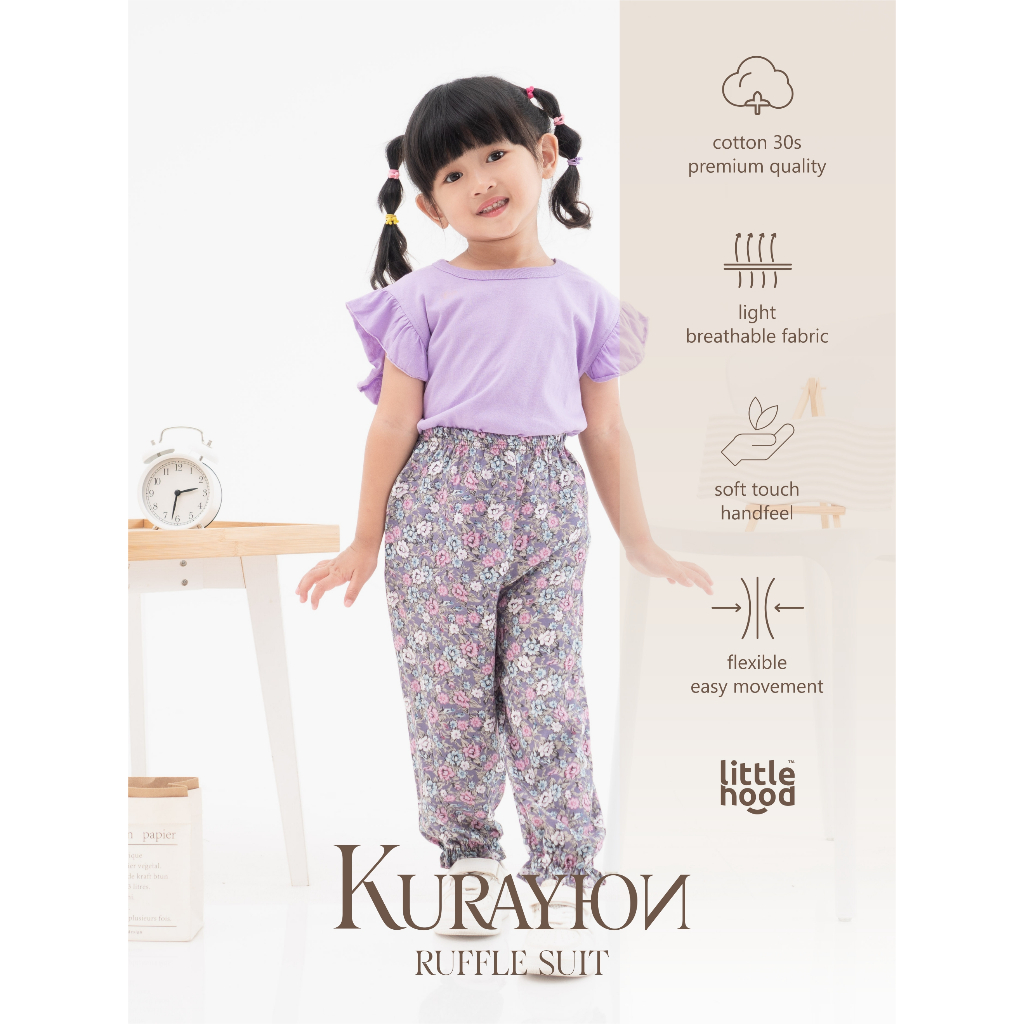 Jual Setelan Anak Perempuan 1-8thn Cotton30s Setelan Celana Rayon Kaos ...