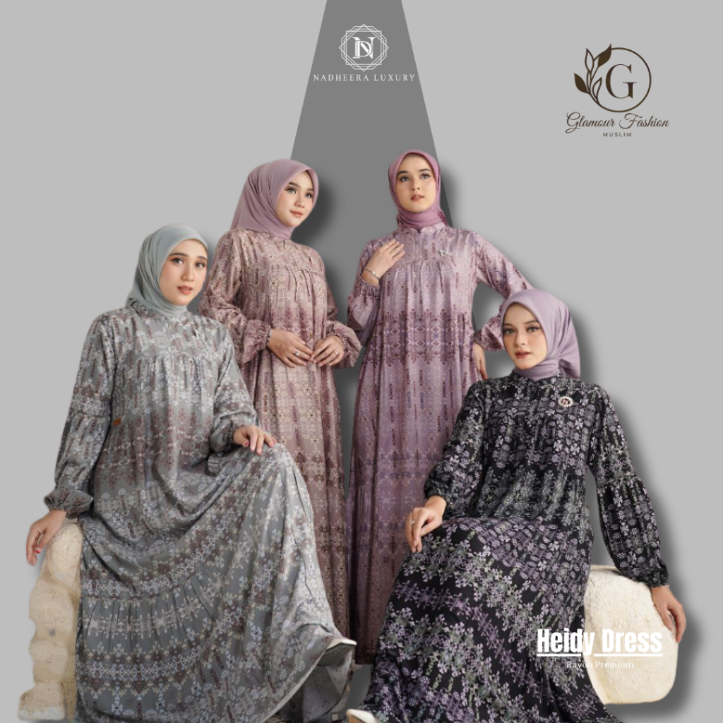 Jual HEIDY DRESS by Nadheera Luxury [ NEW - ND Pattern Series ]rayon motif premium | Shopee ...
