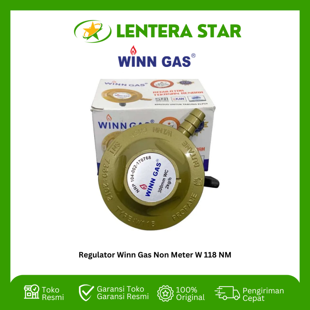 Jual Winn Gas Regulator Lock Pengaman Non Meter Winngas W118NM W 118 NM ...